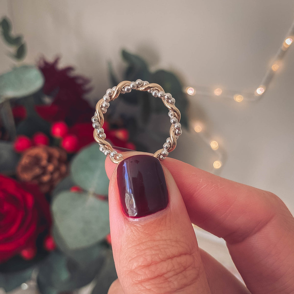 9ct Gold and Silver Bramble Ring