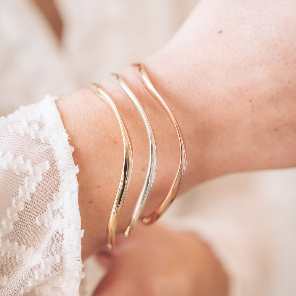 Solid 9ct Gold Bangle | Minimalist Bracelet for Women