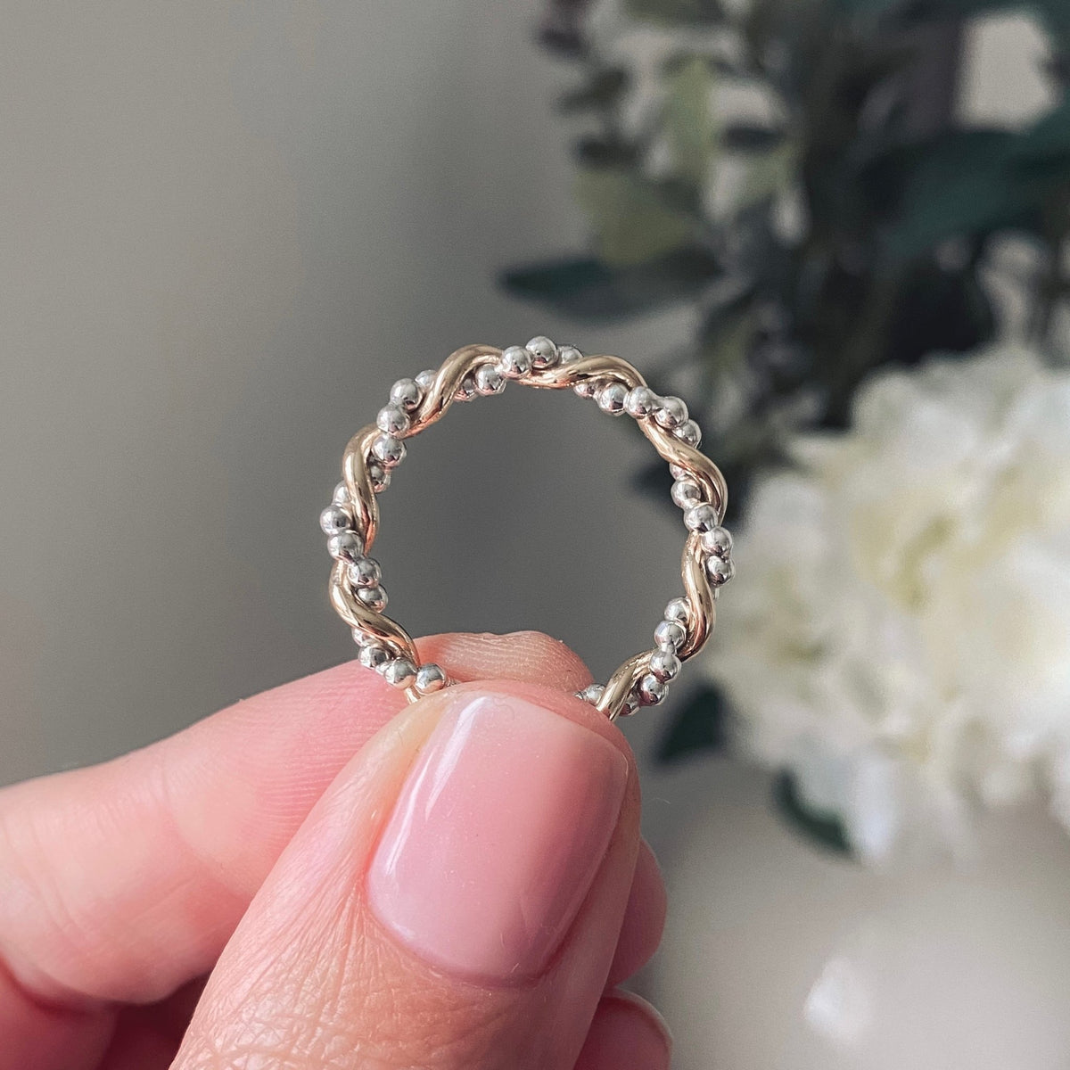 9ct Gold and Silver Bramble Ring